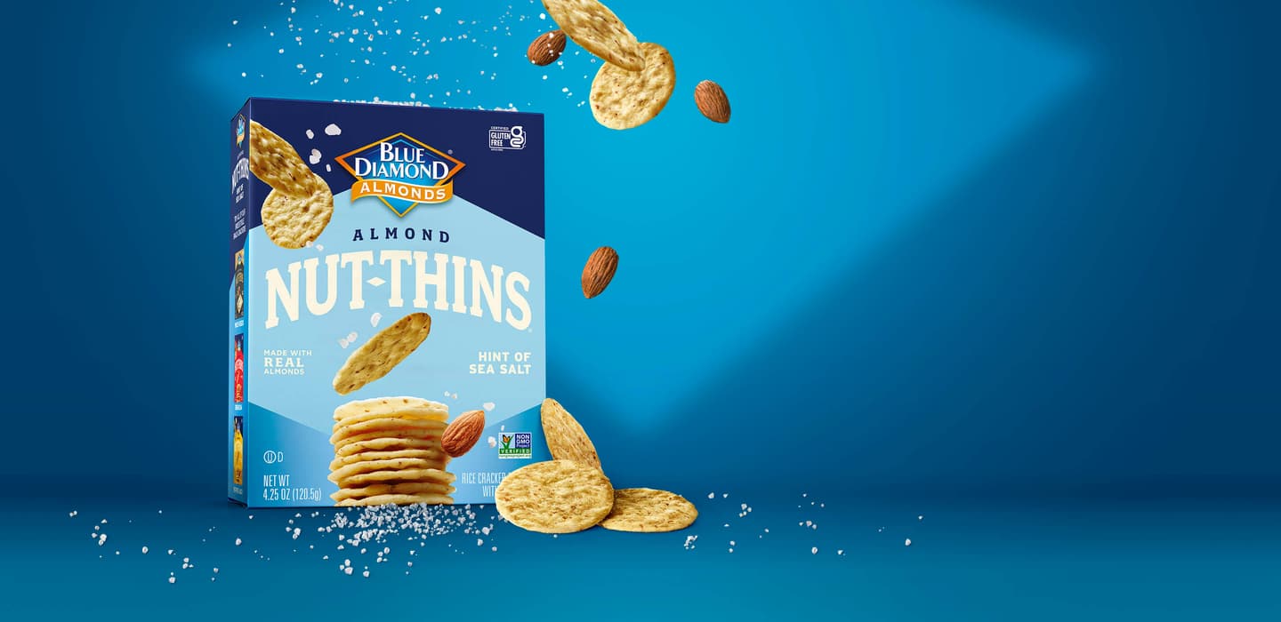 Nut-Thins® Hint of Sea Salt Gluten Free Crackers | Blue Diamond