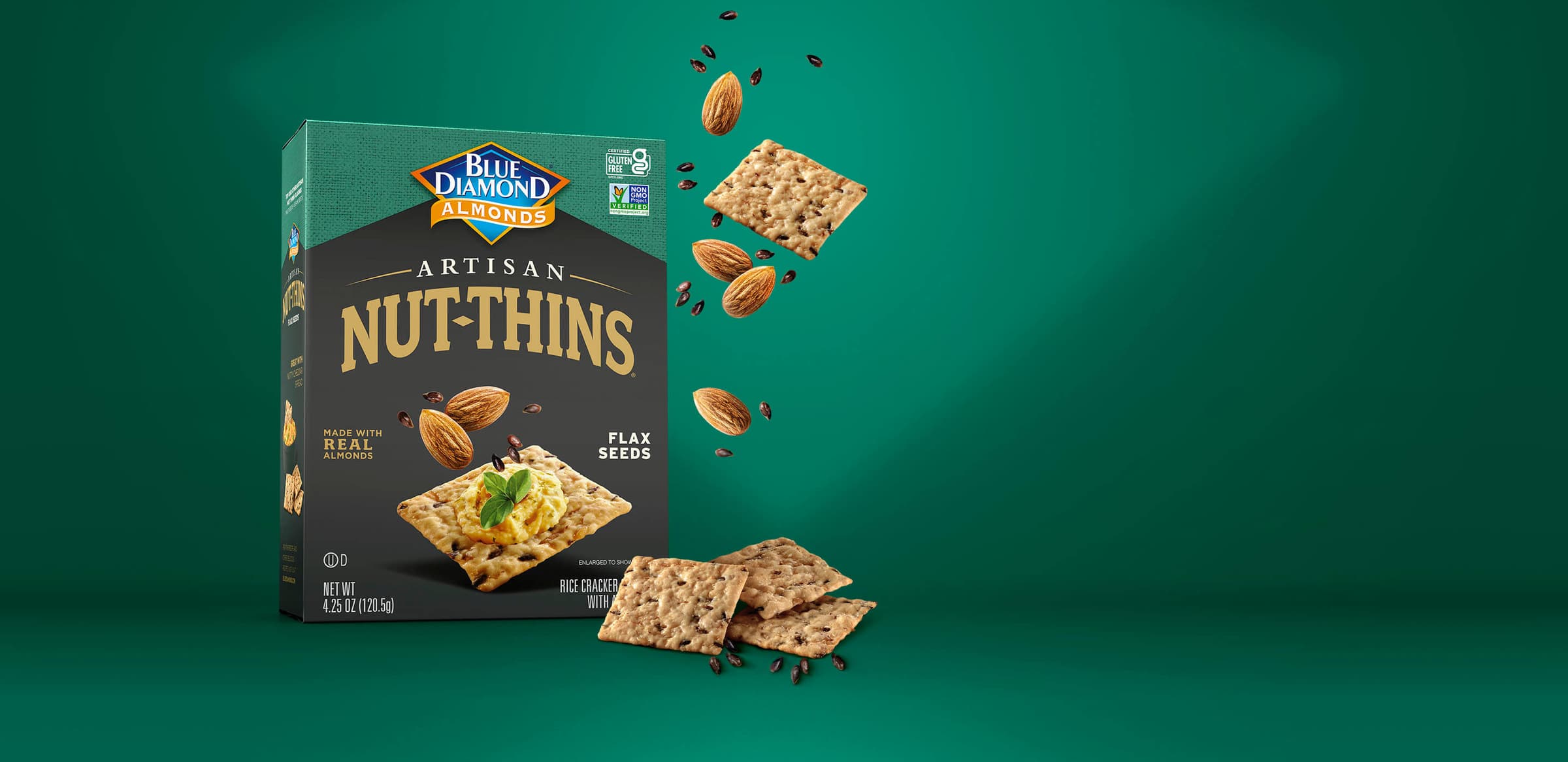 Nut-Thins® Flax Seed Artisan Gluten-Free Crackers | Blue Diamond