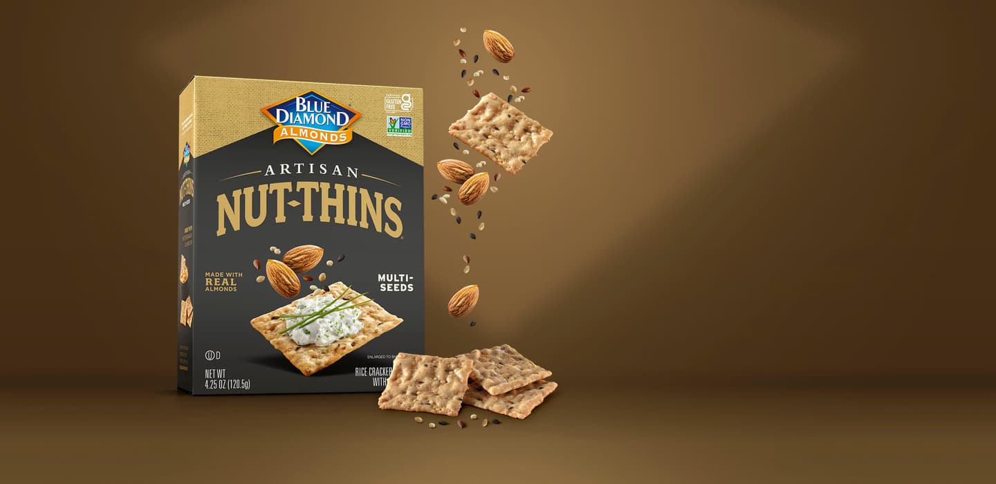 Nut-Thins Multi-Seed Artisan Gluten-Free Crackers | Blue Diamond