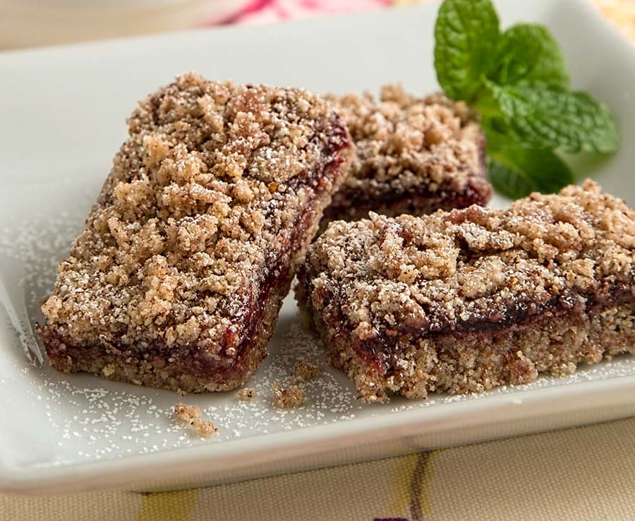Raspberry Linzer Torte Bars Recipe | Blue Diamond