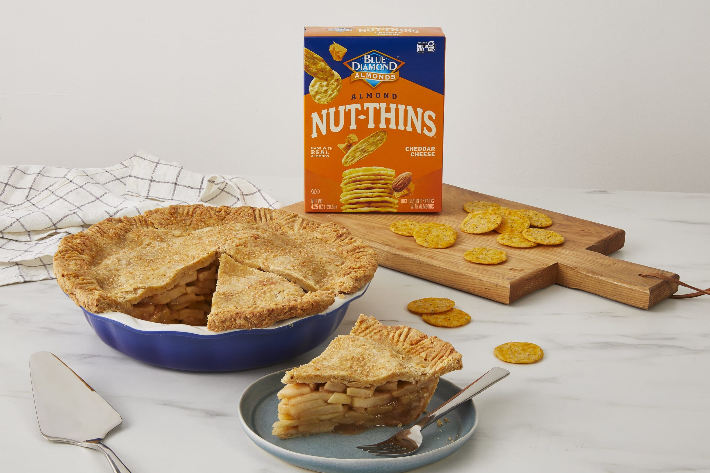 Apple Pie with Cheddar Nut-Thins® Crust | Blue Diamond
